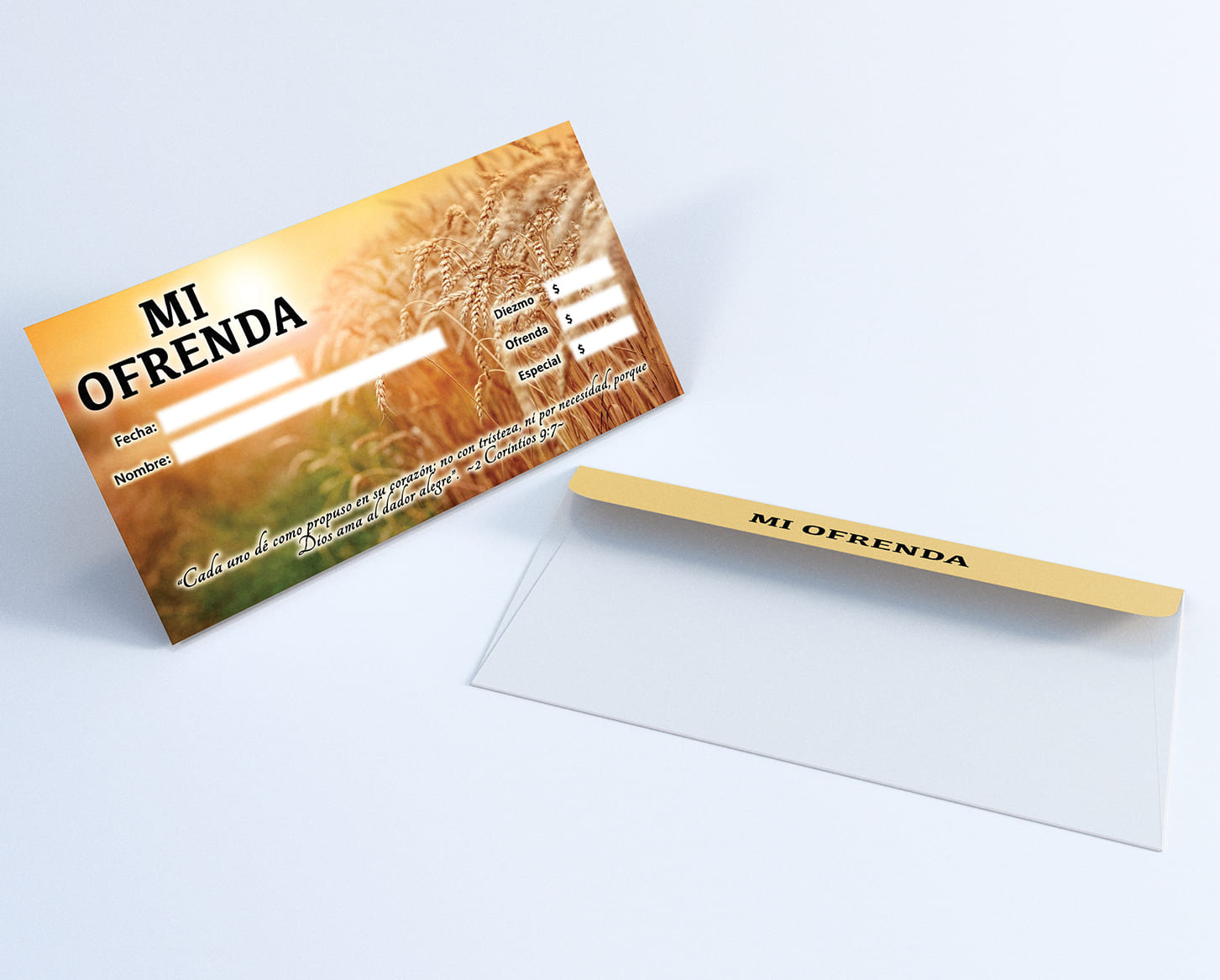 Sobres De Iglesia Personalizados